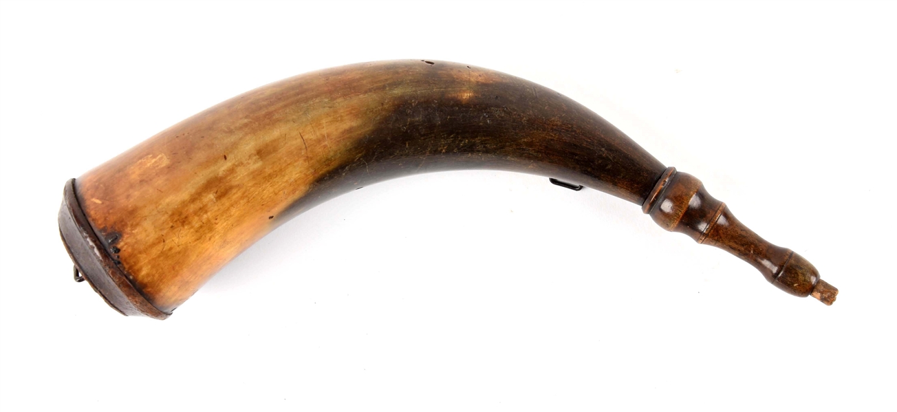 Lot Detail - 18TH CENTURY LANCASTER SCREW TIP POWDER HORN.