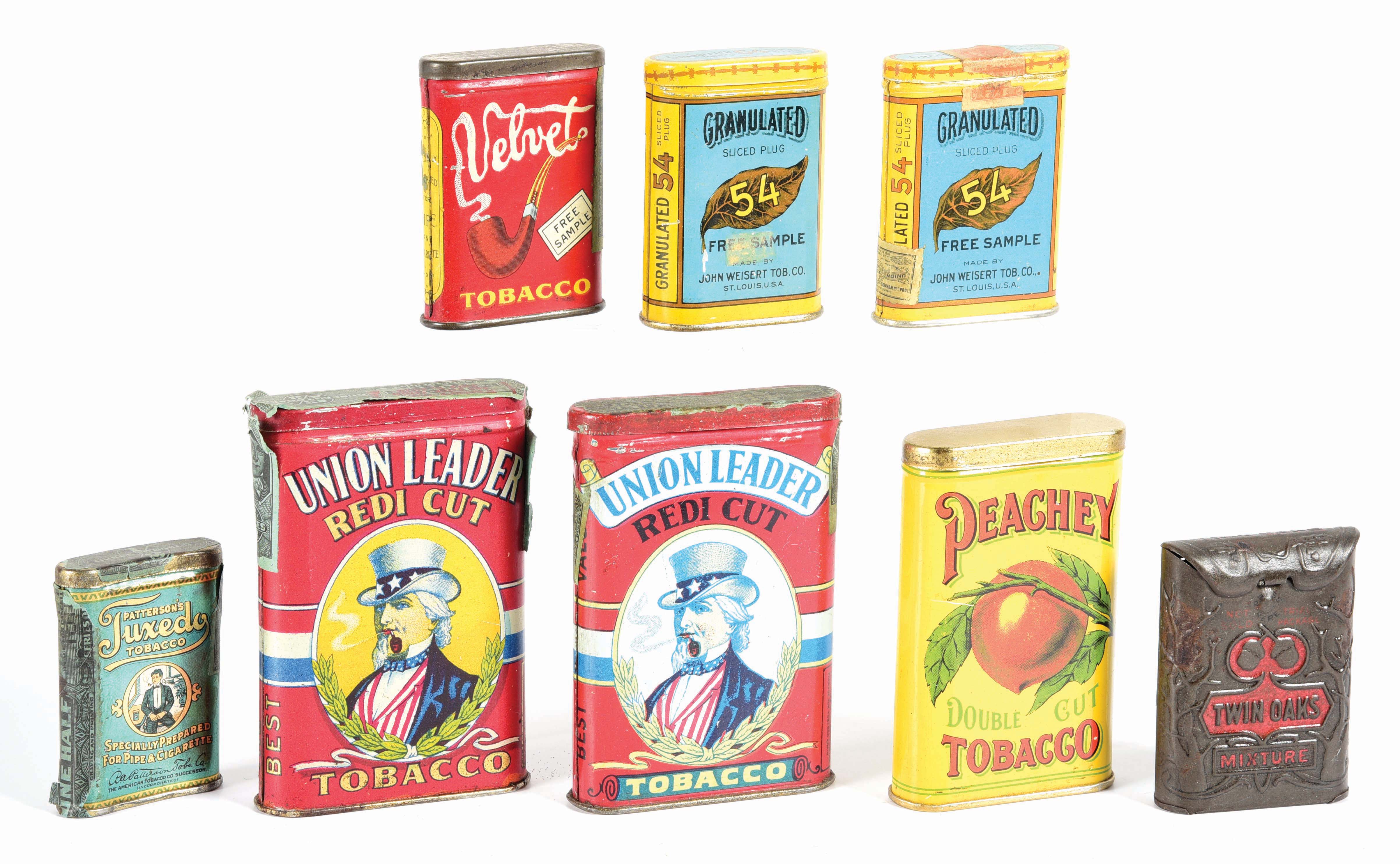 Lot Detail - COLLECTION OF 8: TOBACCO TINS.