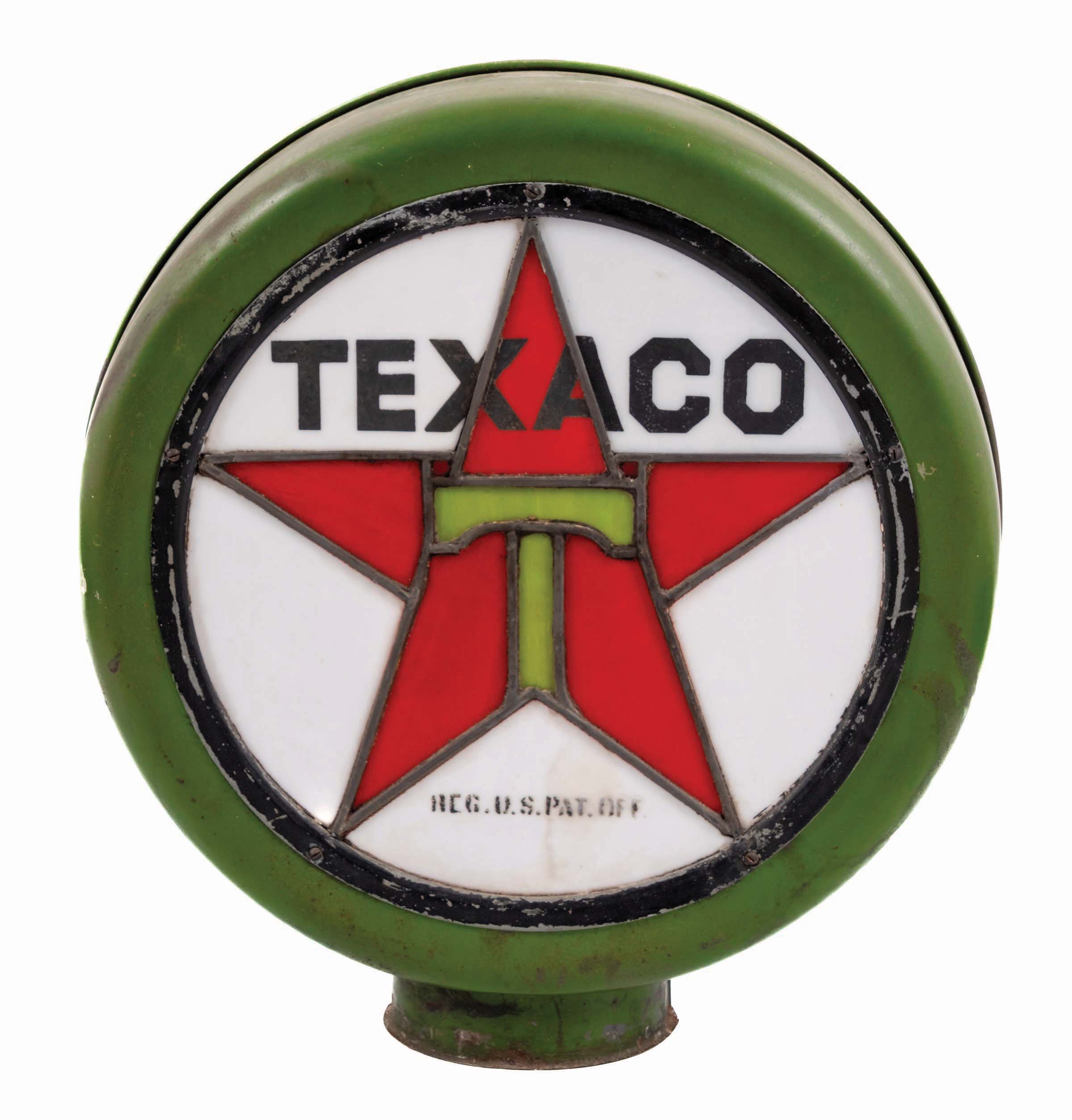 Lot Detail Texaco Stained Glass Globe 5753
