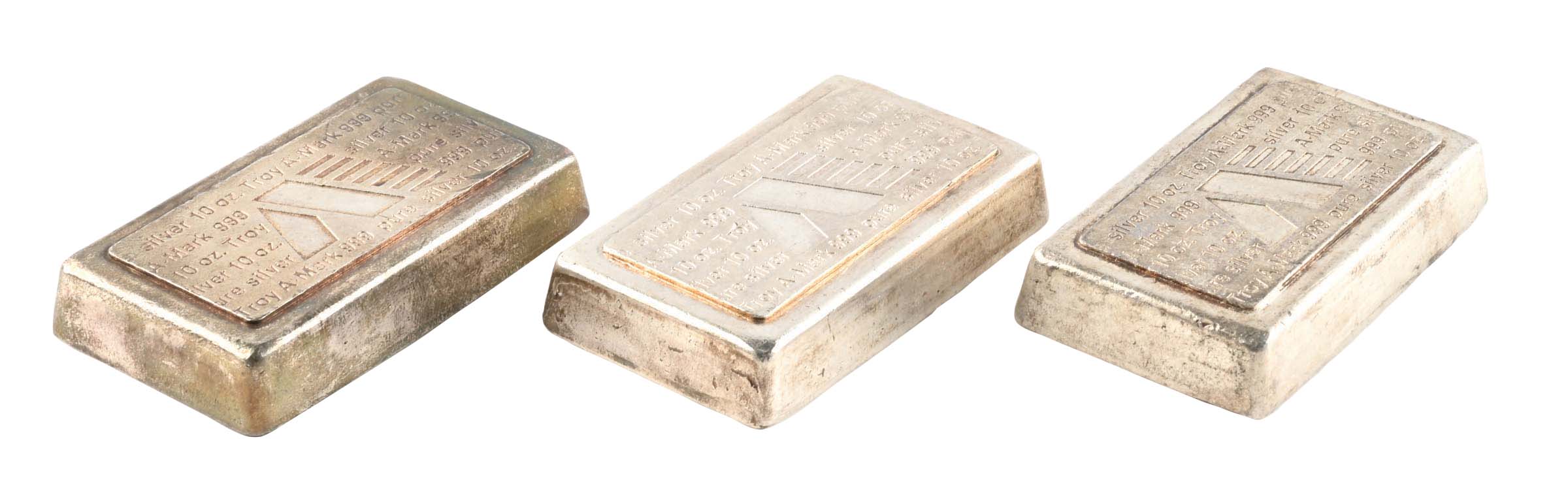 Lot Detail - COLLECTION OF 3: 10 OZ SILVER BARS