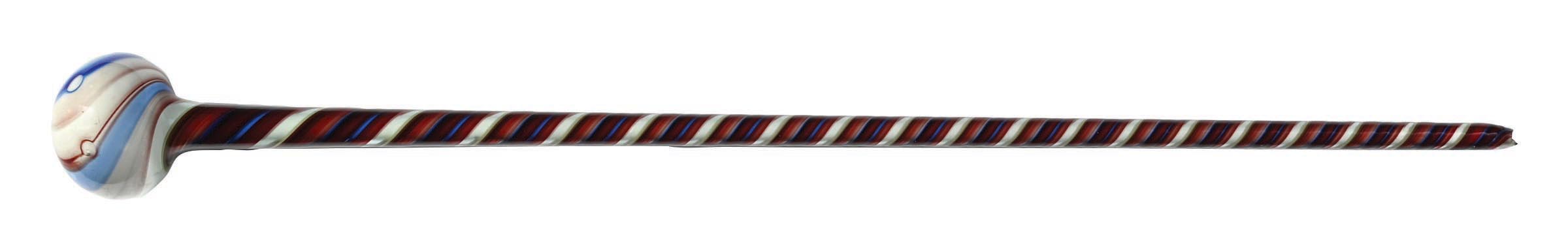 Lot Detail - MULTICOLORED SWIRLED BLOWN GLASS CANE