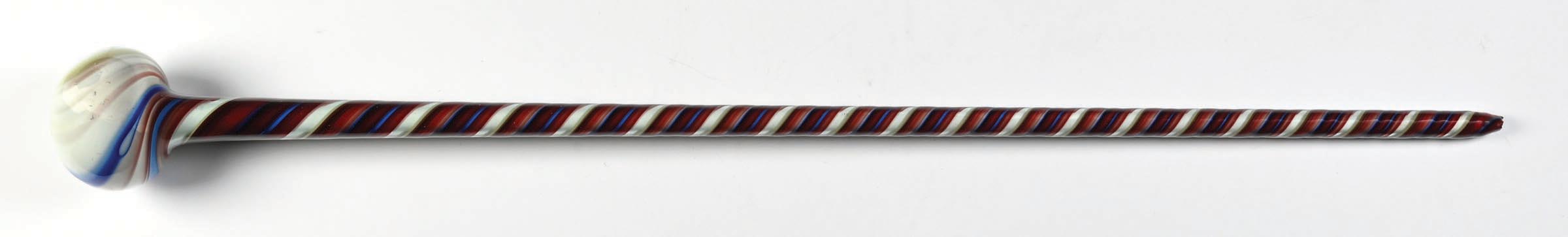 Lot Detail - MULTICOLORED SWIRLED BLOWN GLASS CANE